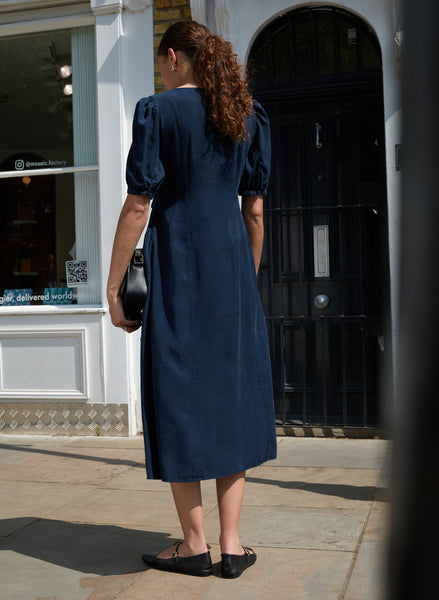 Marta Maternity Dress - Classic Navy | Isabella Oliver – Isabella Oliver UK