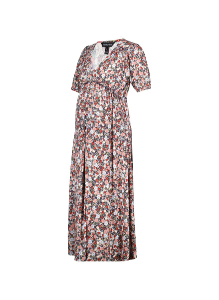 Ivona Maternity Dress with Lenzing™ Ecovero™ - Blue Wildflower Print ...